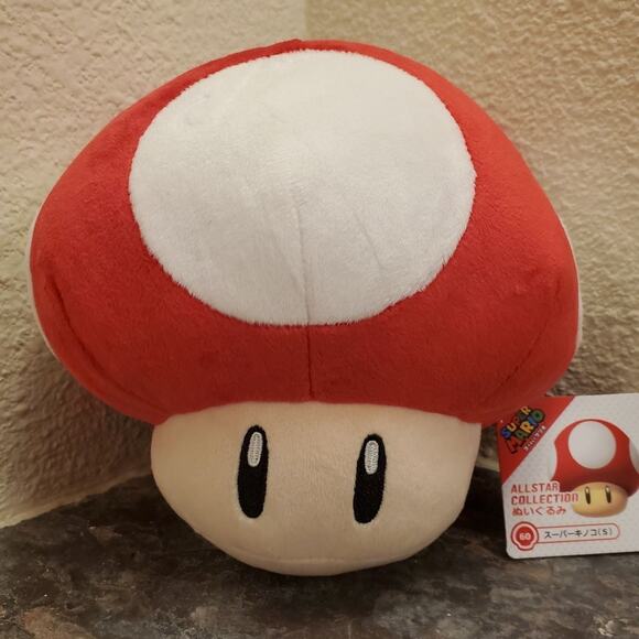 Nintendo | Toys | Plush Red Super Mushroom 6 Inch New Super Mario ...